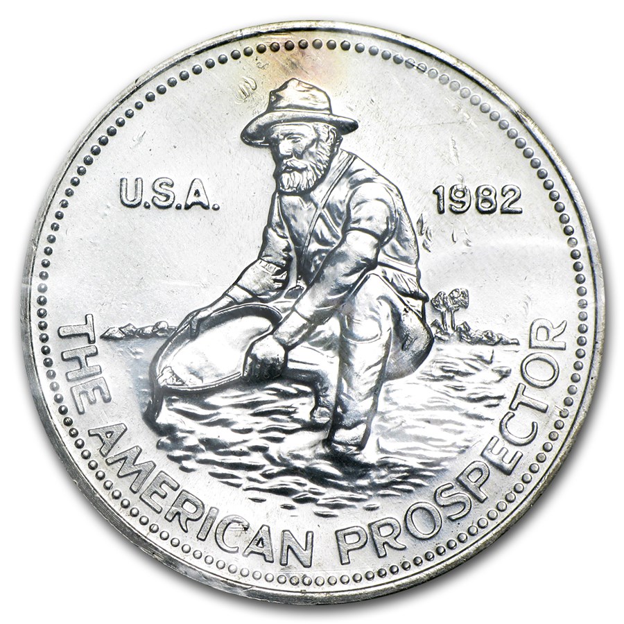 Buy 1 oz Silver Round - Engelhard Prospector (Sealed, Toning) | APMEX