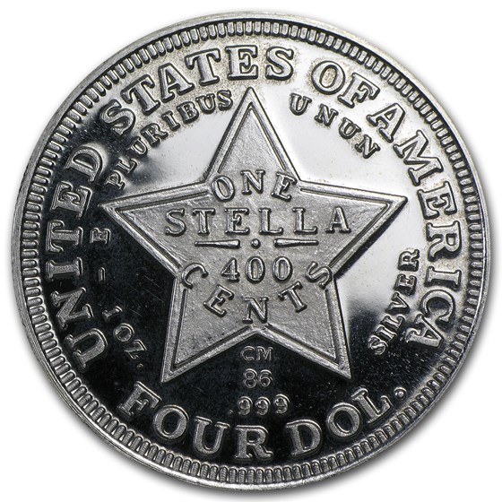 Buy 1 oz Silver Round - Flowing Hair $4 Dollar Stella (Replica) | APMEX