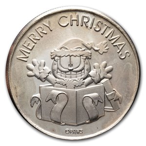 1 oz Silver Round - Garfield (Random Motif, Scruffy)