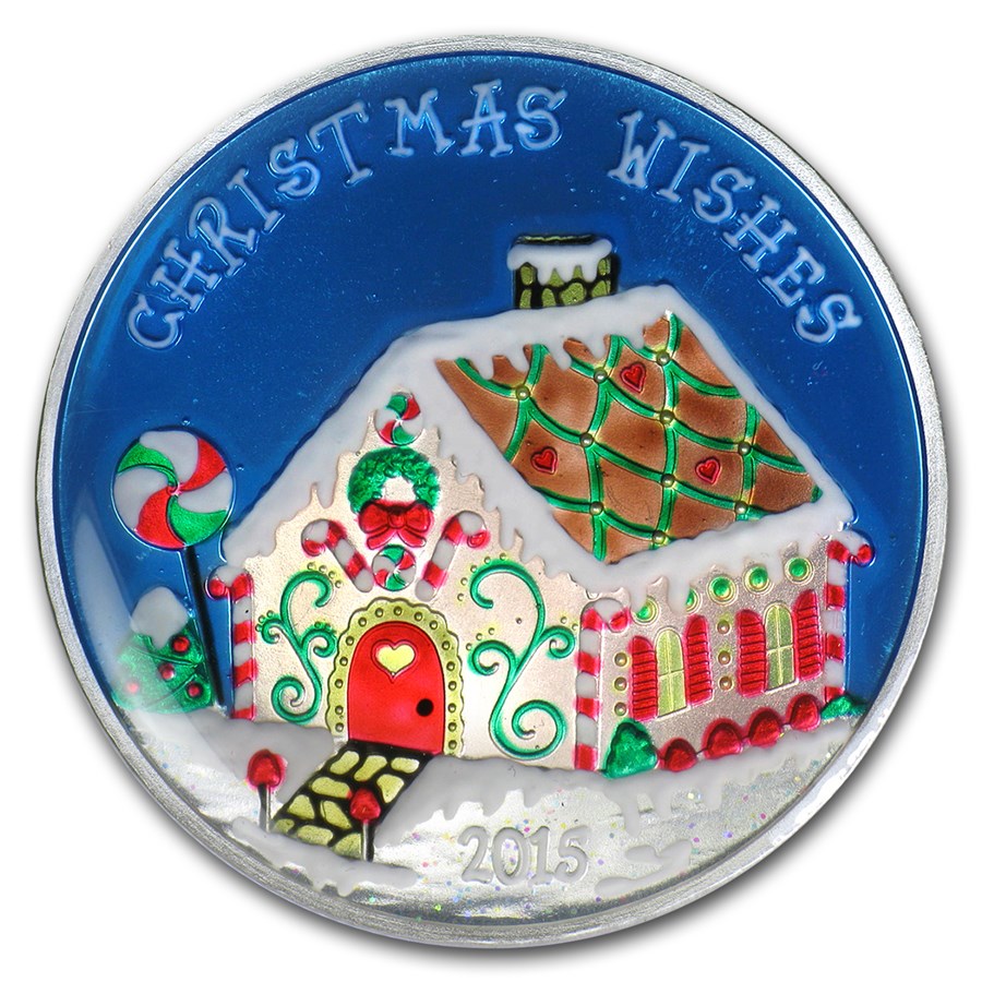 Buy 1 oz Silver Round - Gingerbread Christmas (Enameled) | APMEX