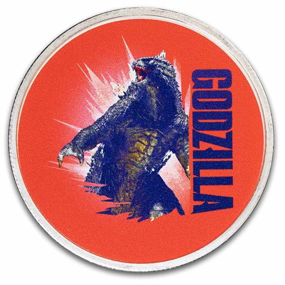1 oz Silver Round - Godzilla x Kong - Godzilla Colorized