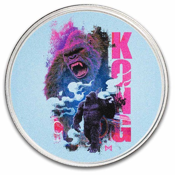 Buy 1 oz Silver Godzilla x Kong Round Kong Colorized | APMEX