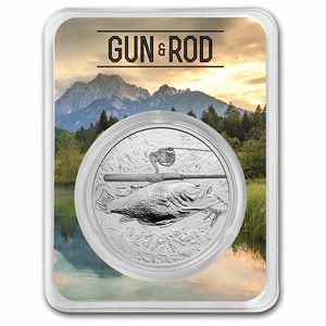 Buy 1 oz Silver Round - Gun & Rod (Bass) w/ TEP | APMEX