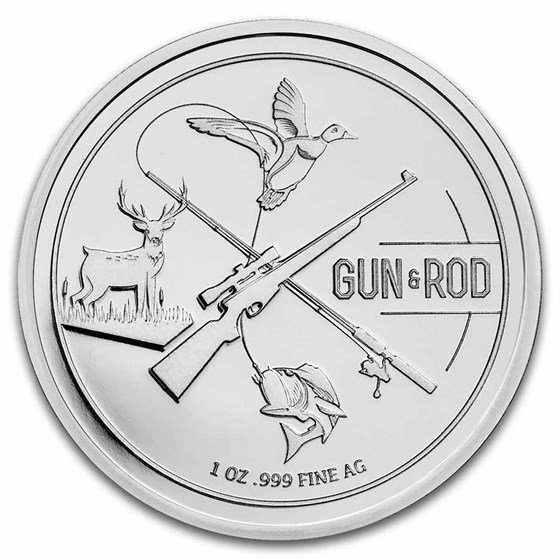 Buy 1 oz Silver Round - Gun & Rod (Duck) Colorized w/ TEP | APMEX