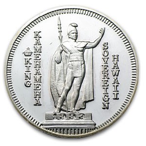 Buy 1 oz Silver Round Hawaii Dala King Kamehameha (Scruffy) | APMEX