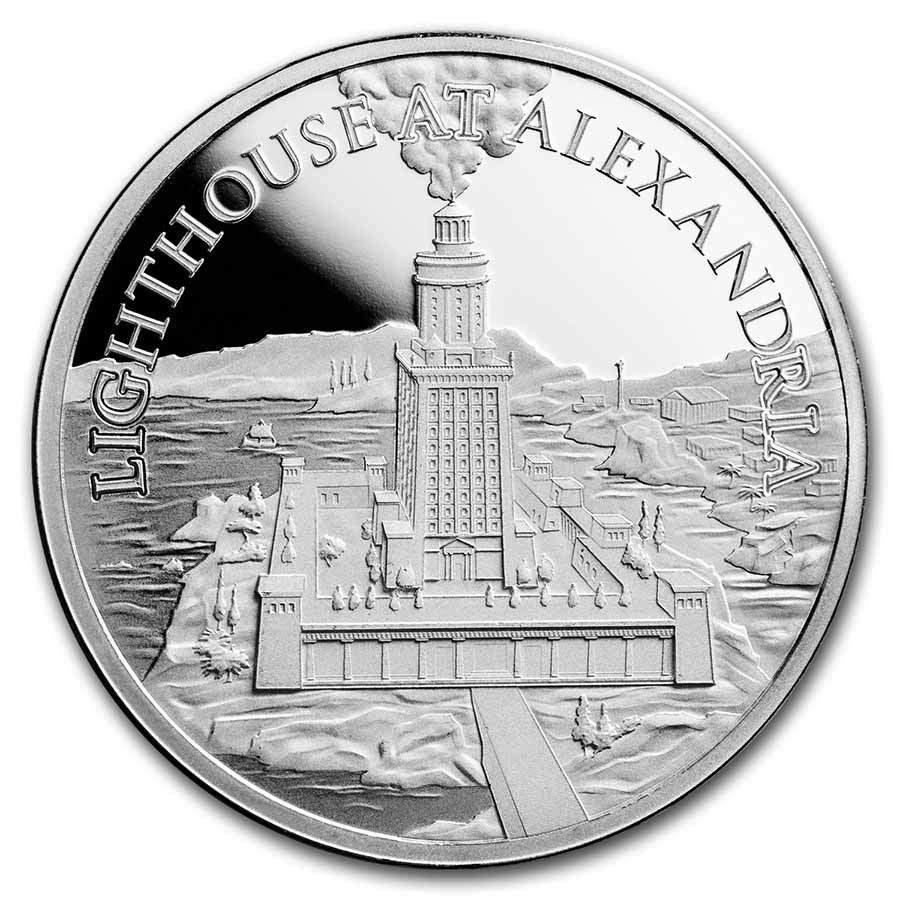 Buy 1 oz Silver Round - Lighthouse at Alexandria (w/Gift Box Tin) | APMEX
