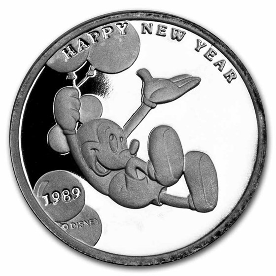 Buy 1 oz Silver Round - Mickey's Holiday Treasure (w/Box&COA) 1988 En ...