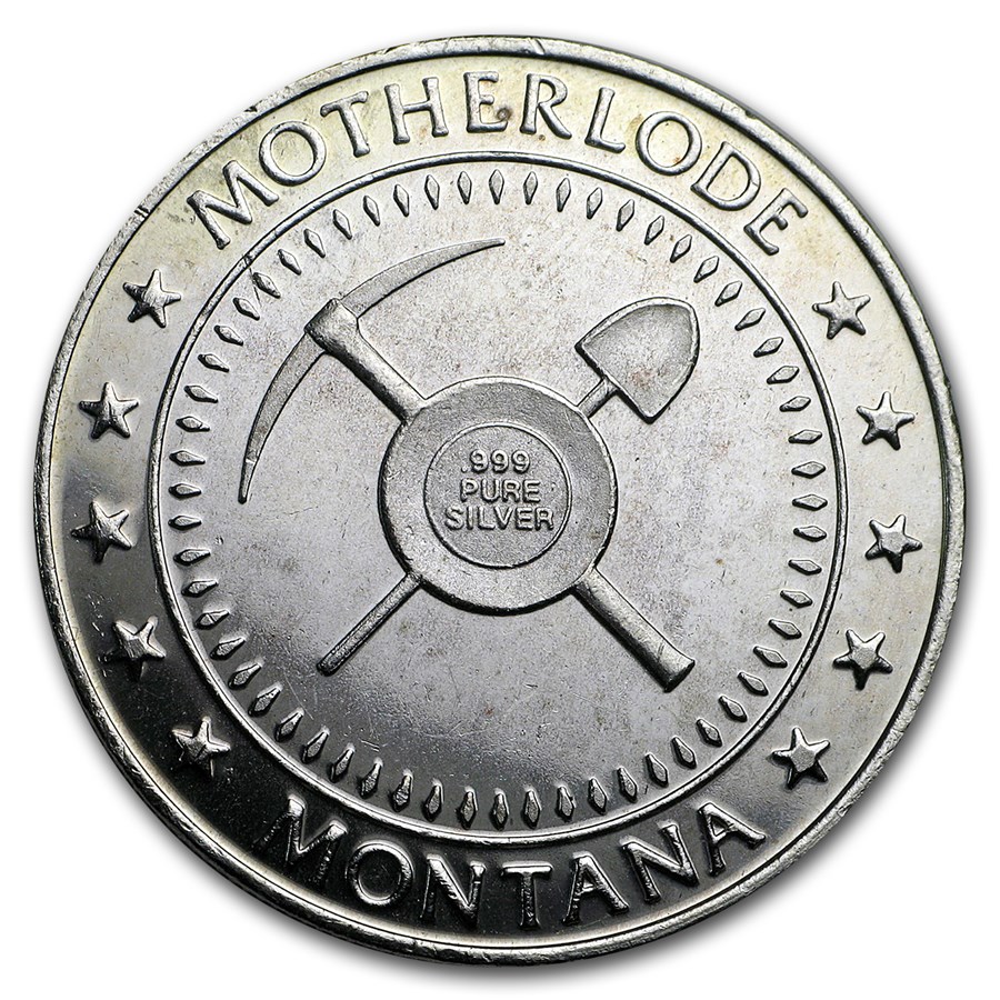 Buy 1 oz Silver Round - Motherlode Montana (Pick & Shovel) | APMEX