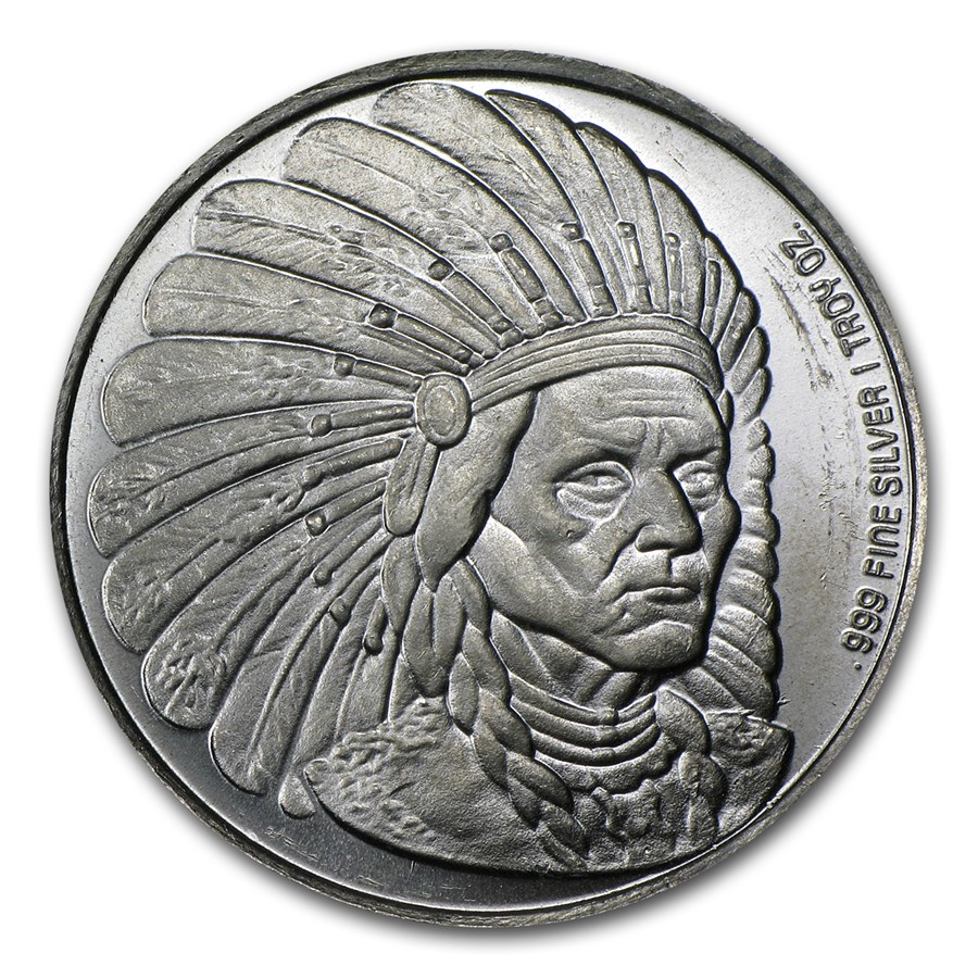 Buy 1 oz Silver Round - Native American Chief | APMEX