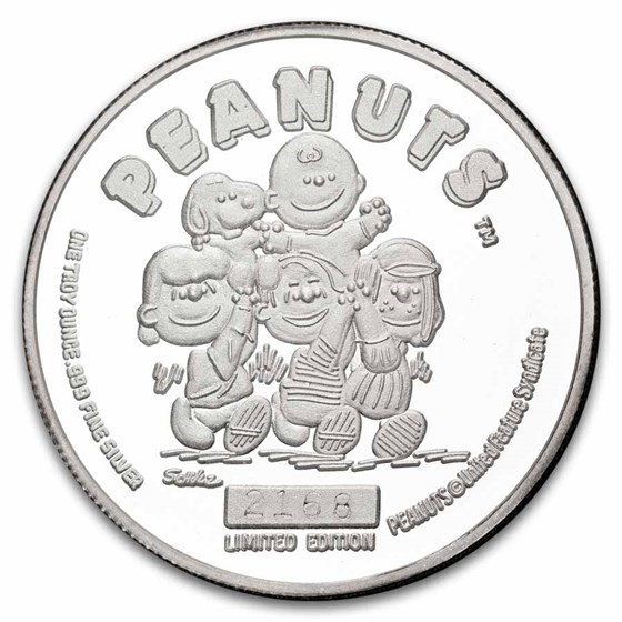 1 oz Silver Round - Peanuts (Vintage, 50th Celebration)