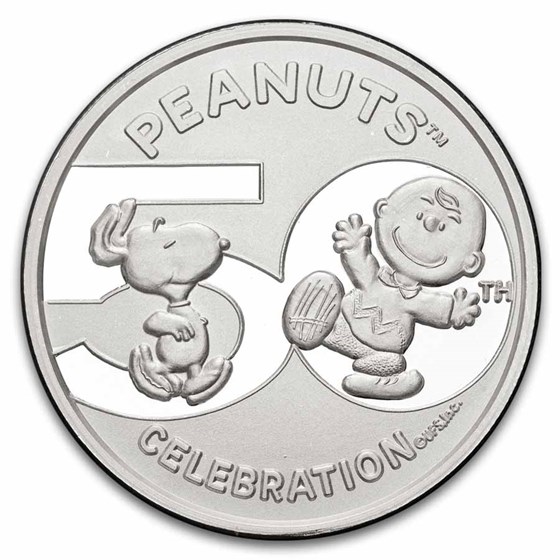 1 oz Silver Round - Peanuts (Vintage, 50th Celebration)