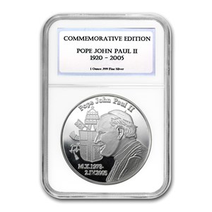 Buy 1 oz Silver Round - Pope John Paul II Commemorative | APMEX