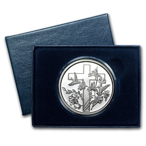 Buy 1 oz Silver Round - Religious Cross (w/Box & Capsule) | APMEX
