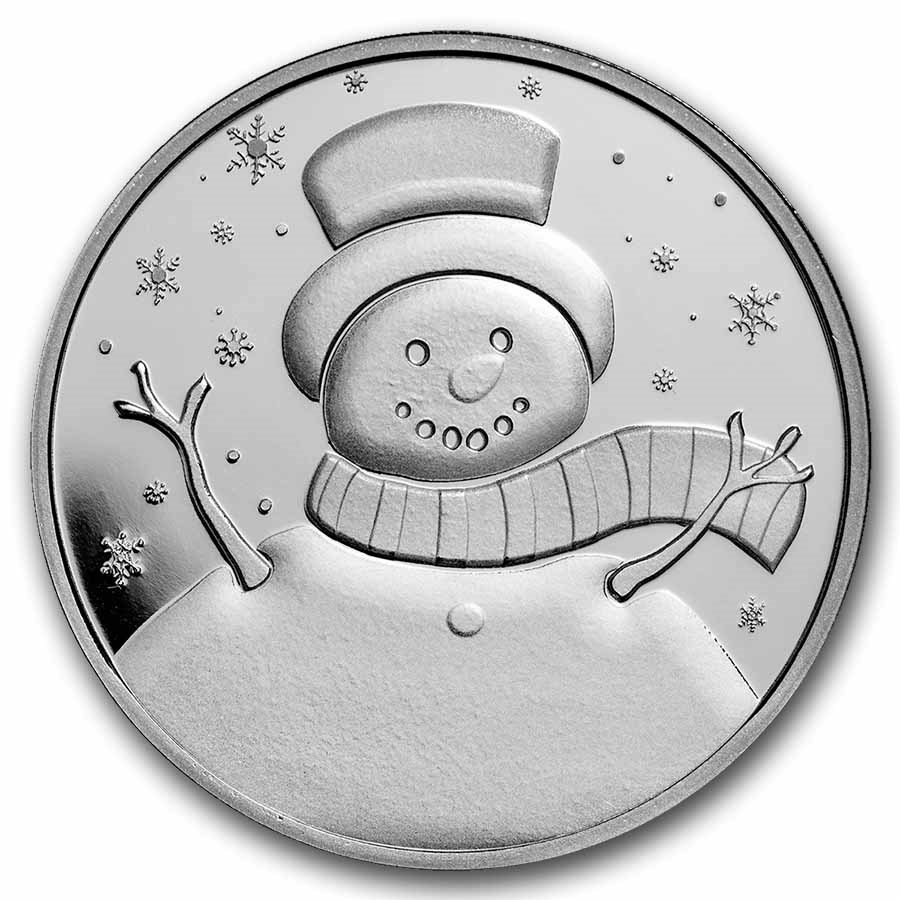 Buy 1 oz Silver Round - Snowman | APMEX