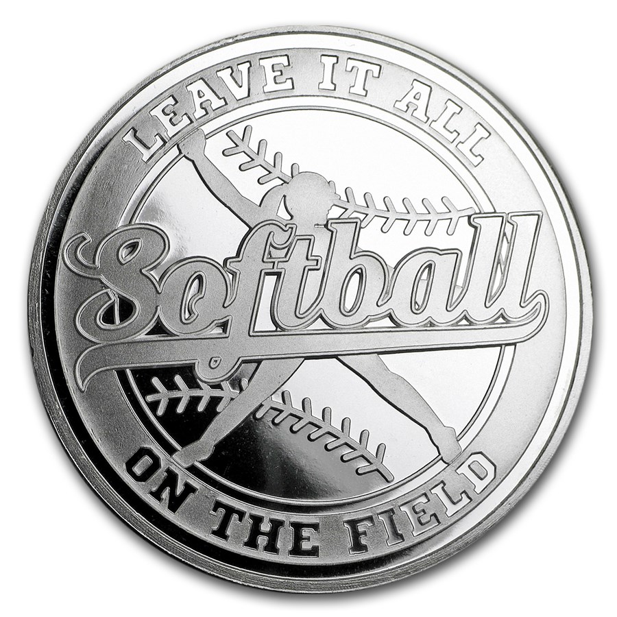 Buy 1 oz Silver Round - Softball | APMEX