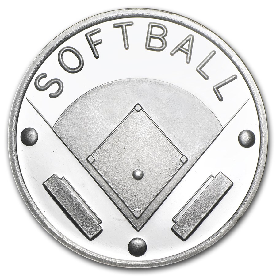 Buy 1 oz Silver Round - Softball | APMEX