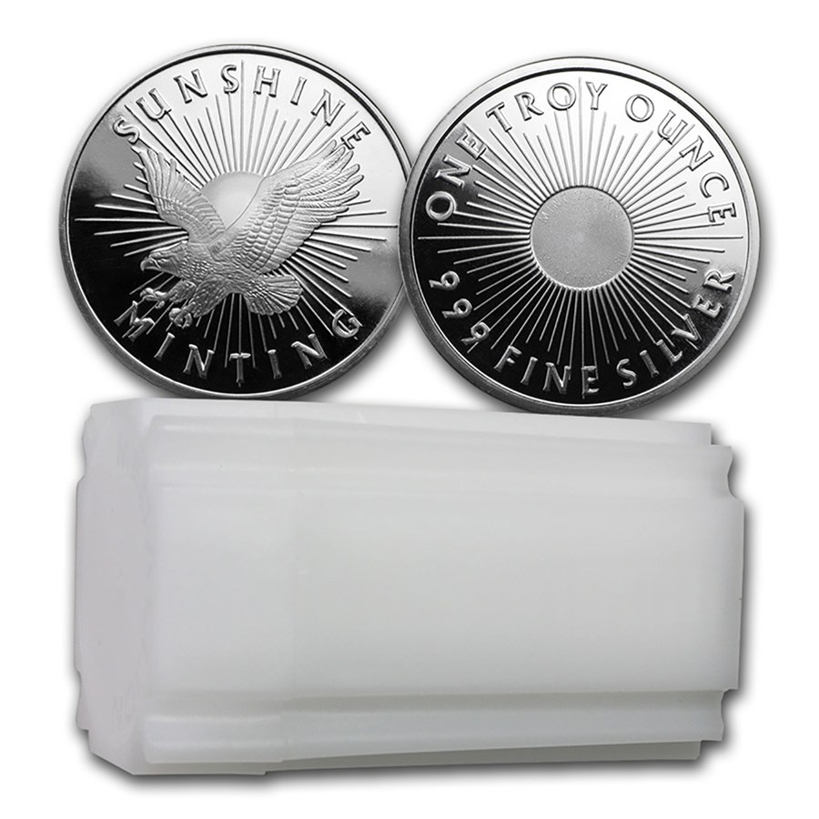 Buy 1 oz Silver Round - Sunshine Mint (Mint Mark SI) (Tube of 20) | APMEX