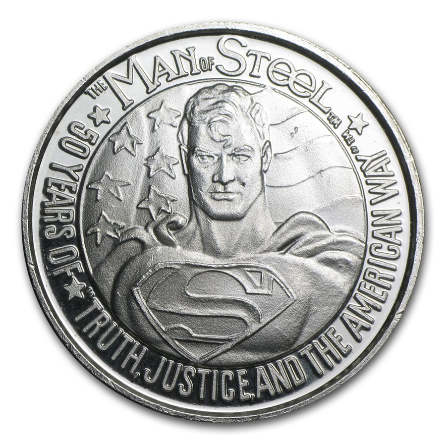 Buy 1 oz Silver Round - Superman (50th Birthday) | APMEX