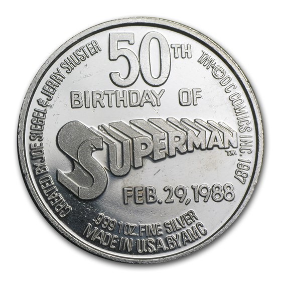 Buy 1 oz Silver Round - Superman (50th Birthday) | APMEX