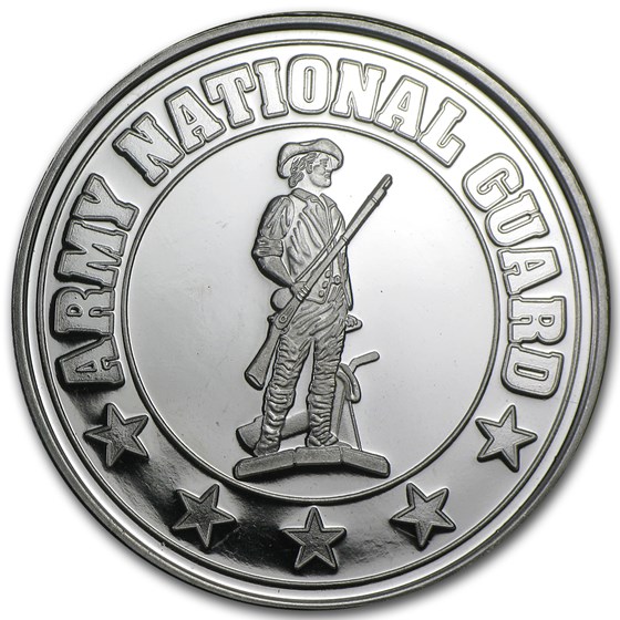 Buy 1 oz Silver Round - U.S. Army National Guard (with Box) | APMEX