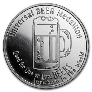 Buy 1 oz Silver Round - Universal Beer Medallion | APMEX
