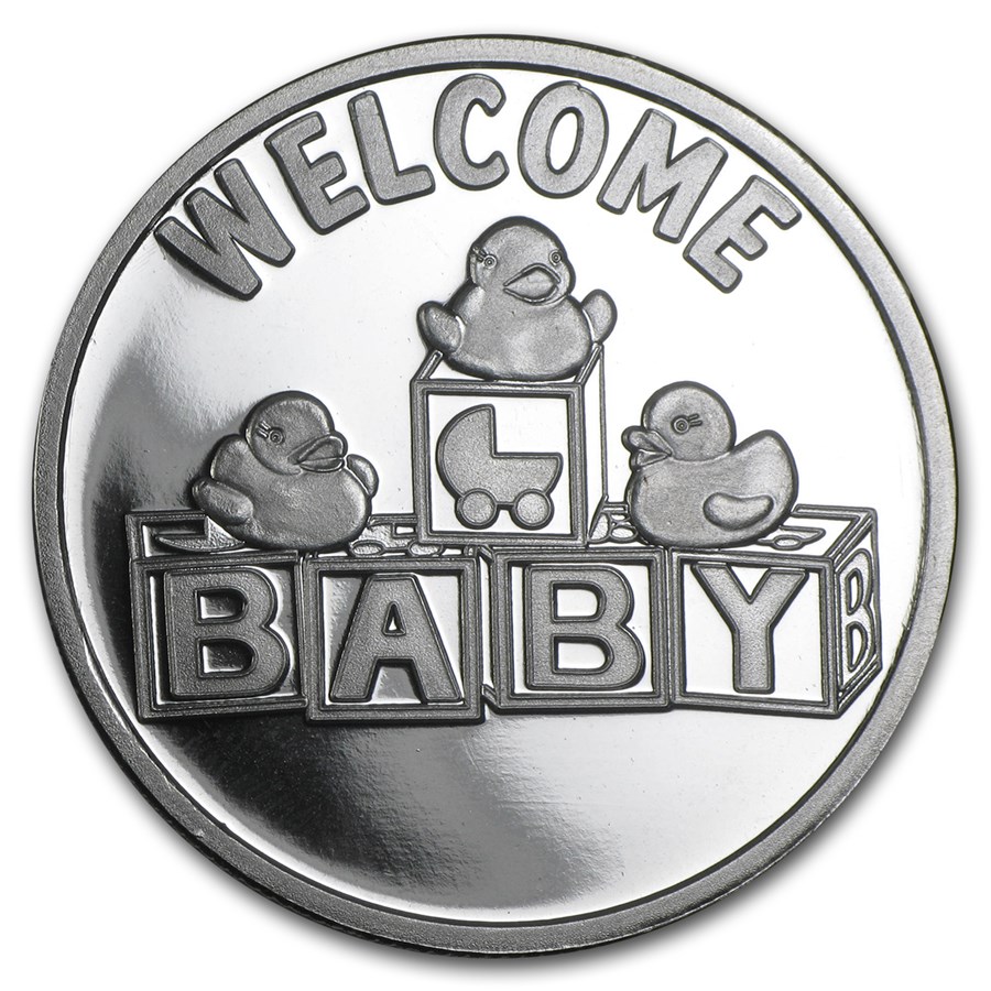 Buy 1 oz Silver Round - Welcome Baby blocks | APMEX