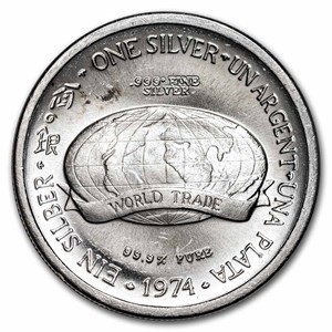 Buy 1 oz Silver Round - World Trade Globe (International Trade Unit ...