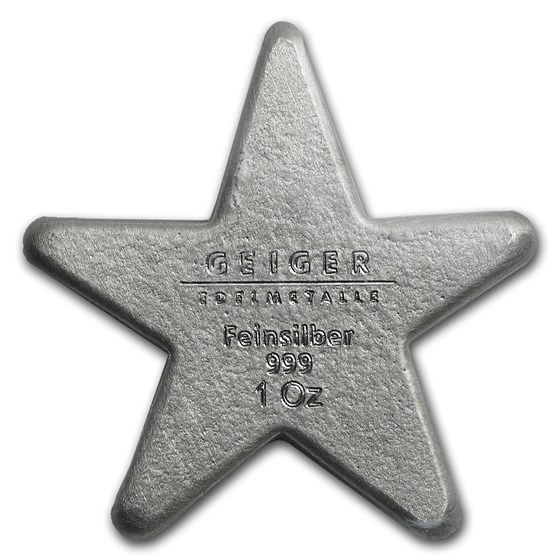 Buy 1 oz Silver Star Bar - Geiger Edelmetalle | APMEX