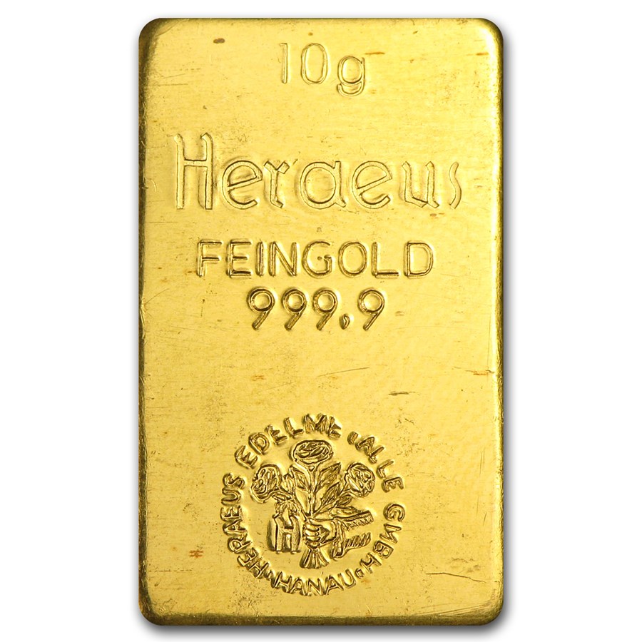 Buy 10 gram Gold Bar - Argor-Heraeus (Stamped) | APMEX