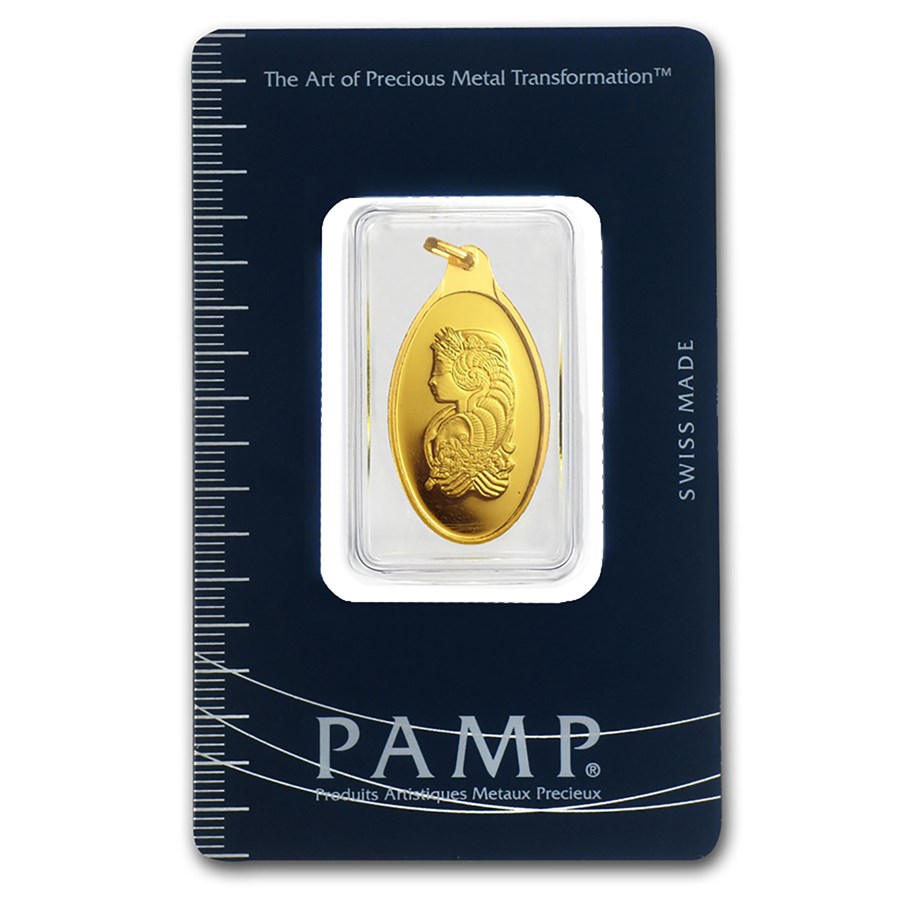 Buy 10 gram Gold Pendant - PAMP Suisse (Fortuna, Oval) | APMEX