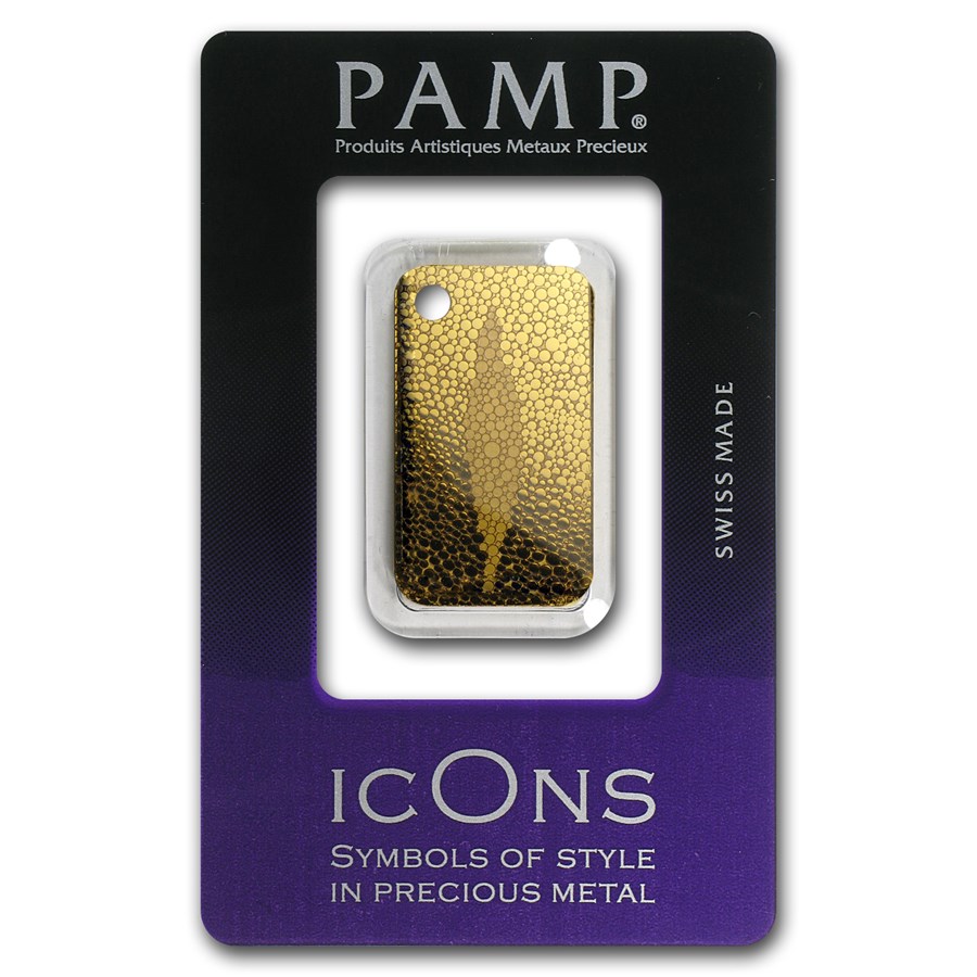 Buy 10 gram Gold Pendant - PAMP Suisse Ingot (Stingray Skin) | APMEX