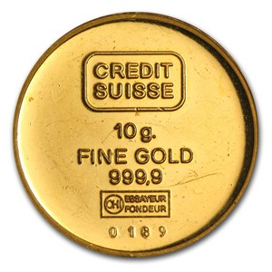 Buy 10 gram Gold Round - Credit Suisse Virgin Islands | APMEX