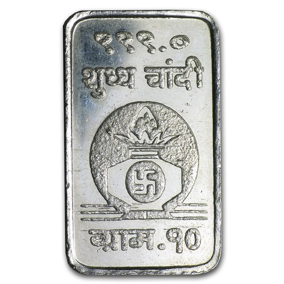 Buy 10 gram Silver Bar - India (Bharat Traders) | APMEX