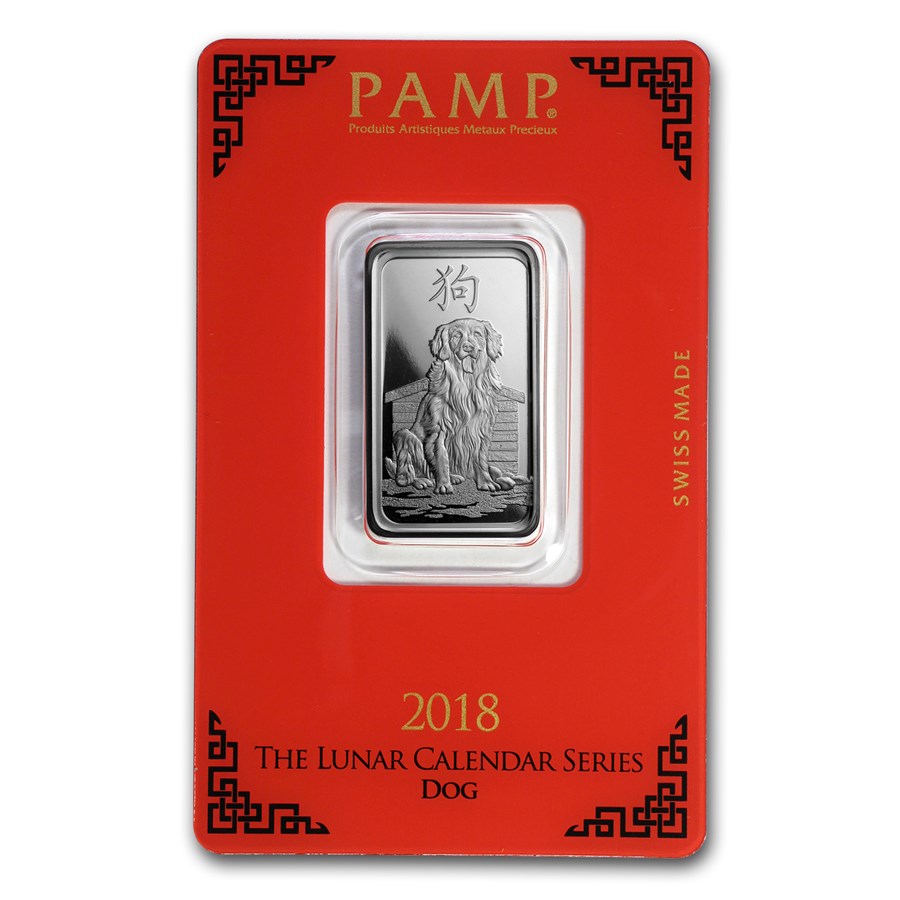 Buy 10 gram Silver Bar - PAMP Suisse (Year of the Dog) | APMEX
