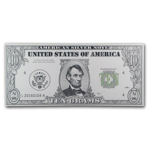 Buy 10 gram Silver U.S. Presidents Collection Note Abraham Lincoln | APMEX