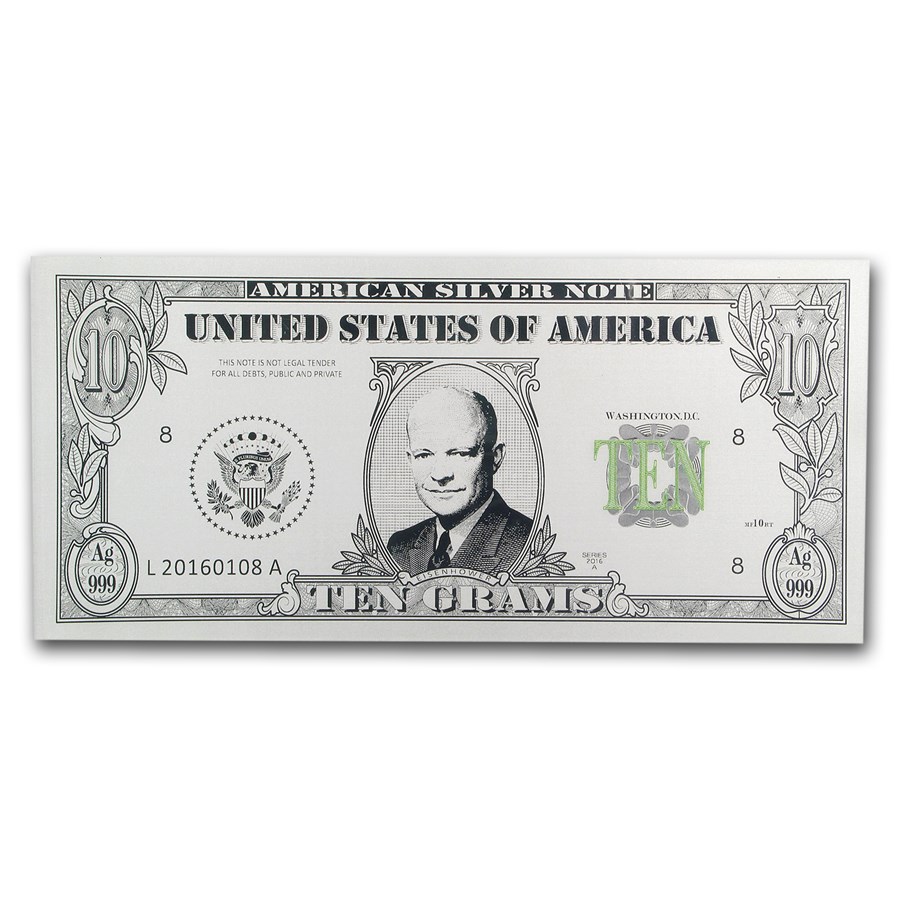 Buy 10 gram Silver U.S. Presidents Collection Note Dwight Eisenhower ...