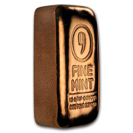 Buy 10 oz Cast-Poured Copper Bar - 9Fine Mint | APMEX