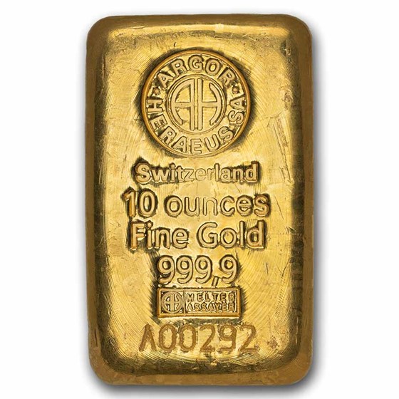 Buy 10 oz Gold Bar - Argor-Heraeus | APMEX