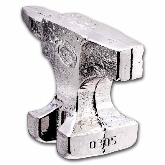10 oz Hand Poured Silver Anvil
