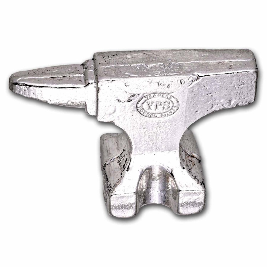 10 oz Hand Poured Silver Anvil