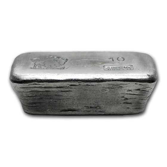 Buy 10 oz Hand Poured Silver Bar - BB | APMEX