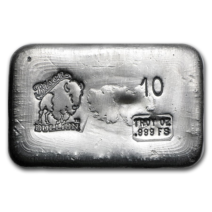 Buy 10 oz Hand Poured Silver Bar - BB | APMEX