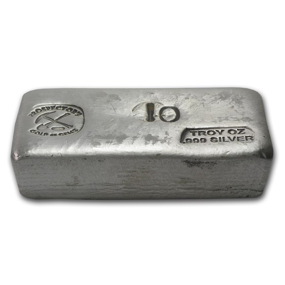 Buy 10 oz Hand Poured Silver Bar - PG & G | APMEX