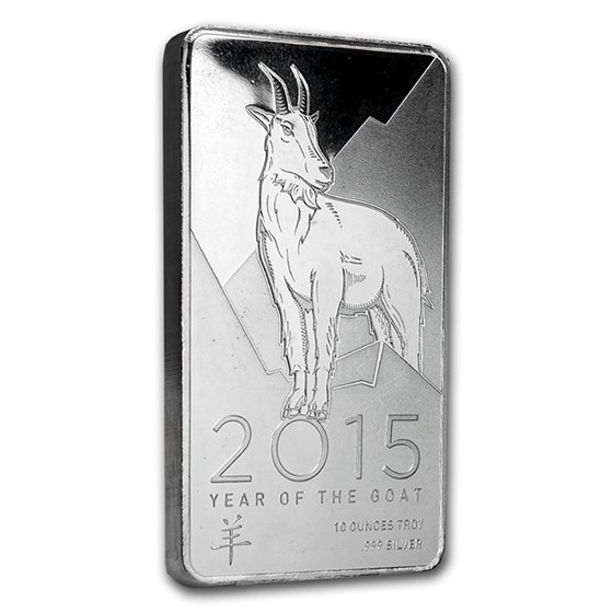 Buy 10 oz Silver Bar - 2015 Year of the Goat | APMEX