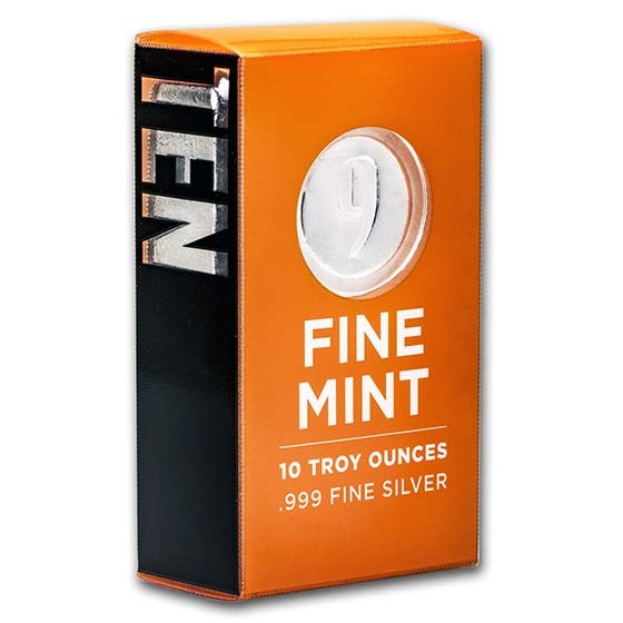 Buy 10 oz Silver 9Fine Mint Bar - Bullion Card Offer | APMEX