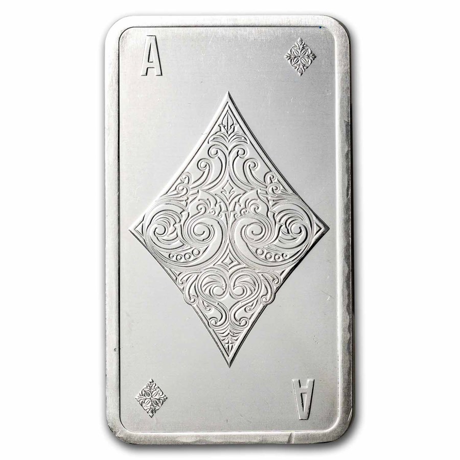 Buy 10 oz Silver Ace of Diamonds Bar | APMEX