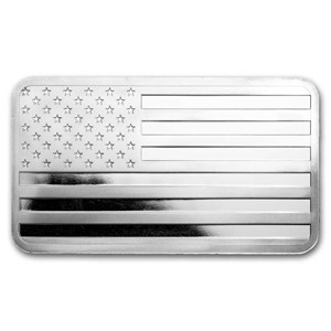 Buy 10 oz Silver American Flag Bar (Eagle Back) | APMEX