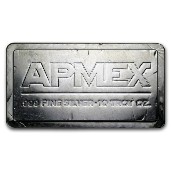 Buy 10 oz Silver Bar - APMEX (Stackable, Secondary Market) | APMEX