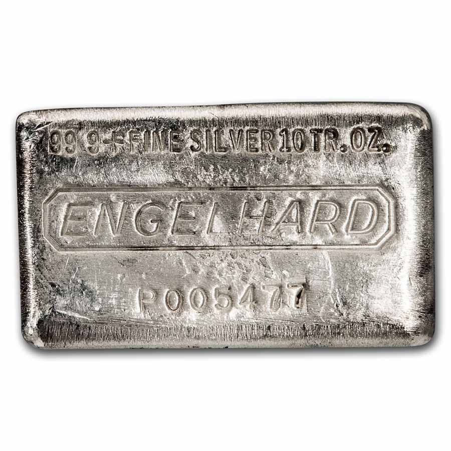 Buy 10 oz Silver Bar - Engelhard (Cast, 7th Series, "P" Prefix) | APMEX