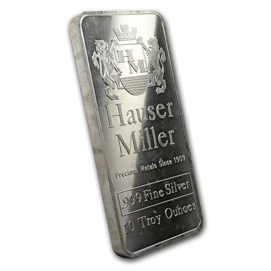 Buy 10 oz Silver Bar - Hauser & Miller (Pressed) | APMEX